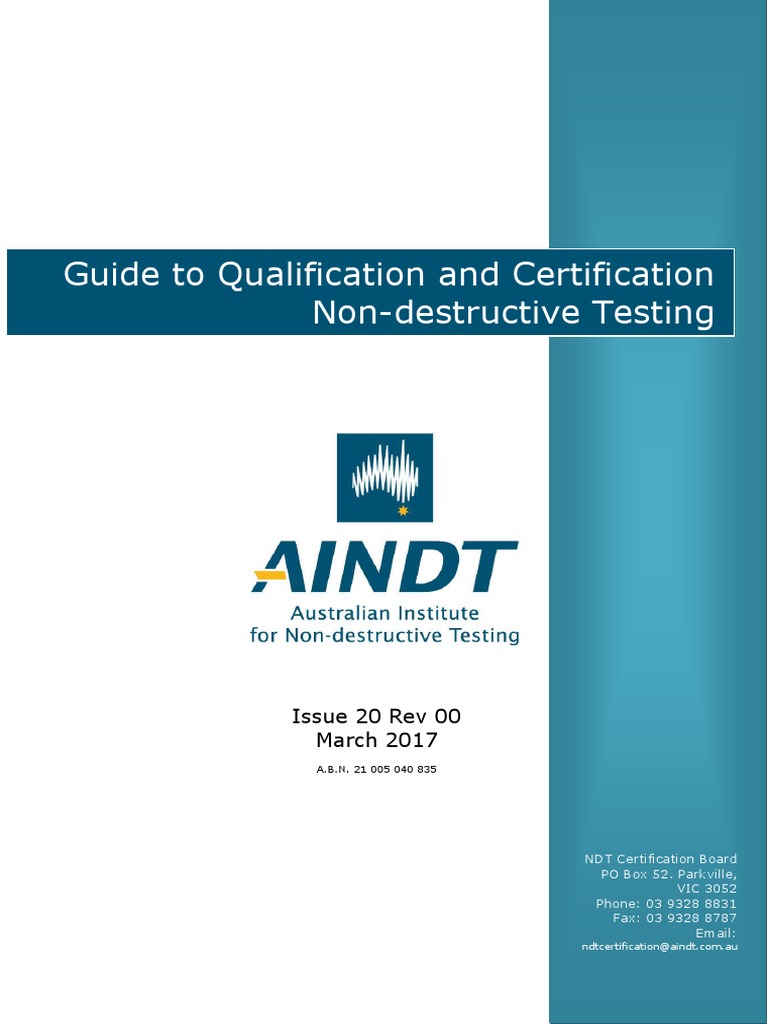 AINDT005 NDTCB GUIDE To Qualification Certification Iss 20 Rev 00 March ...