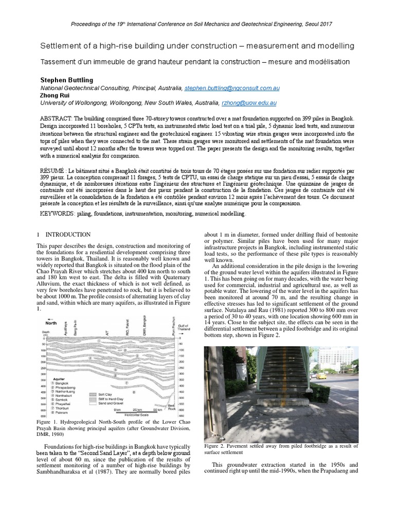 Buttling Et Al (2017) - Settlement of A High Rise Building Under ...