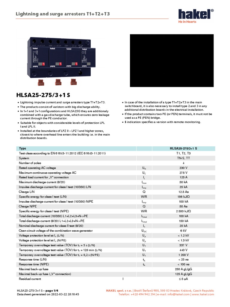 data-sheet-HLSA25-275-3-1-S-10 460-En | PDF | Physical Quantities | Electronics