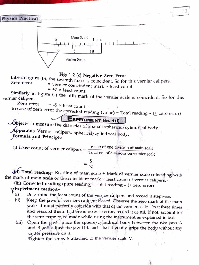 Physics Practical | PDF | Metrology