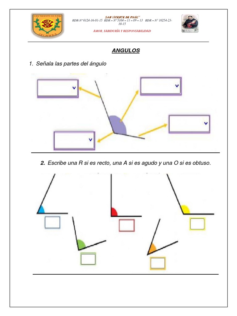 Dibujo y clasificación de ángulos para niños | PDF