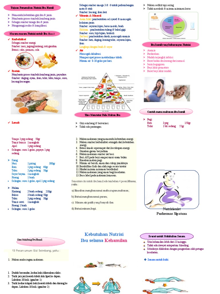 Leaflet Gizi Ibu Hamil Docx | PDF | Kesehatan Holistik