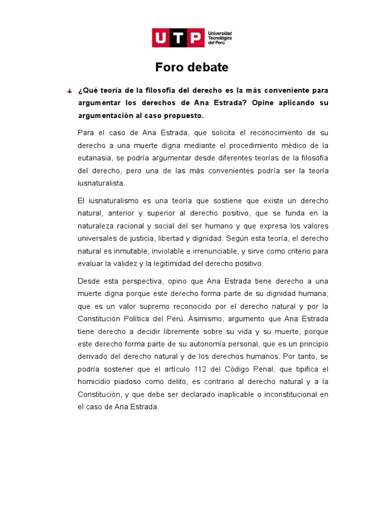 (AC-S13) Semana 13 - Tema 01 Foro - Aportes de La Filosofía Del Derecho ...