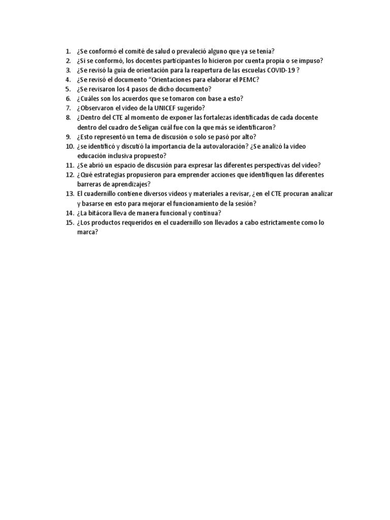 Se Conformó El Comité de Salud o Prevaleció Alguno Que Ya Se Tenía | PDF