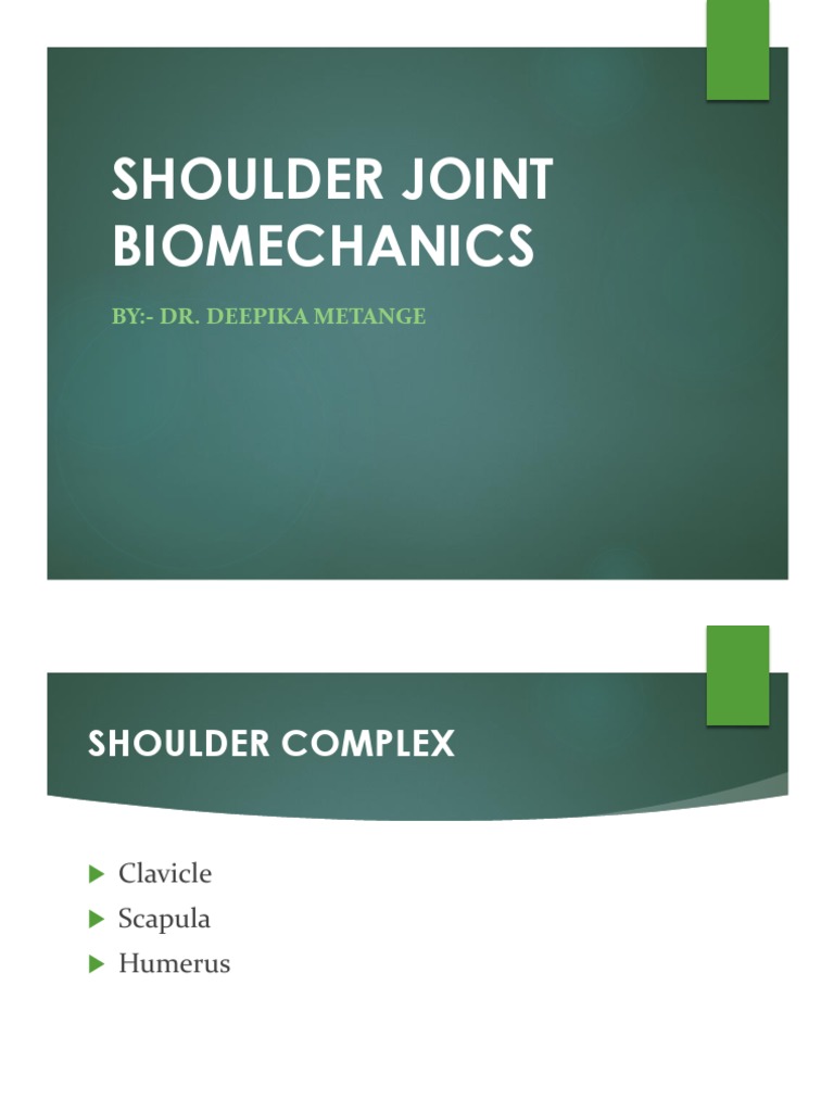 Shoulder Joint Biomechanics | PDF | Anatomical Terms Of Motion ...