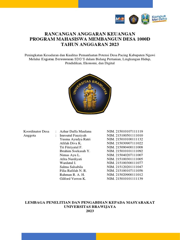 Draft Rab MMD Desa Pacing 883 | PDF
