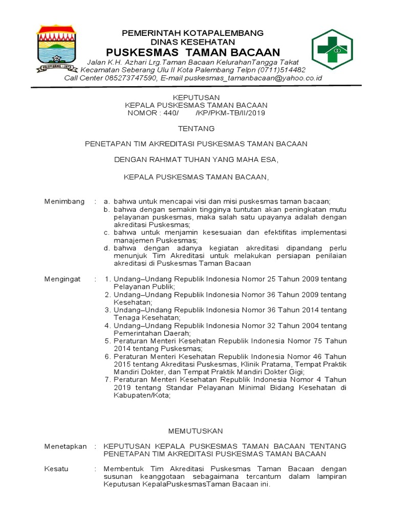 SK Tim Akreditasi Fix | PDF