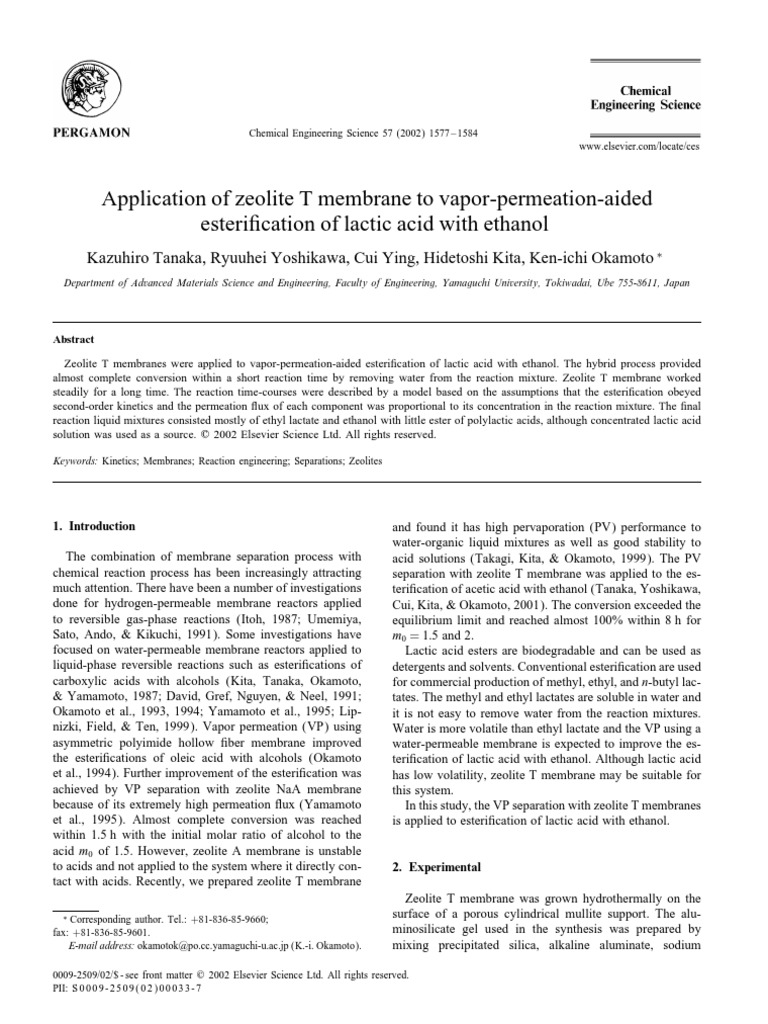 Tanaka 2002 | PDF | Ethanol | Ester