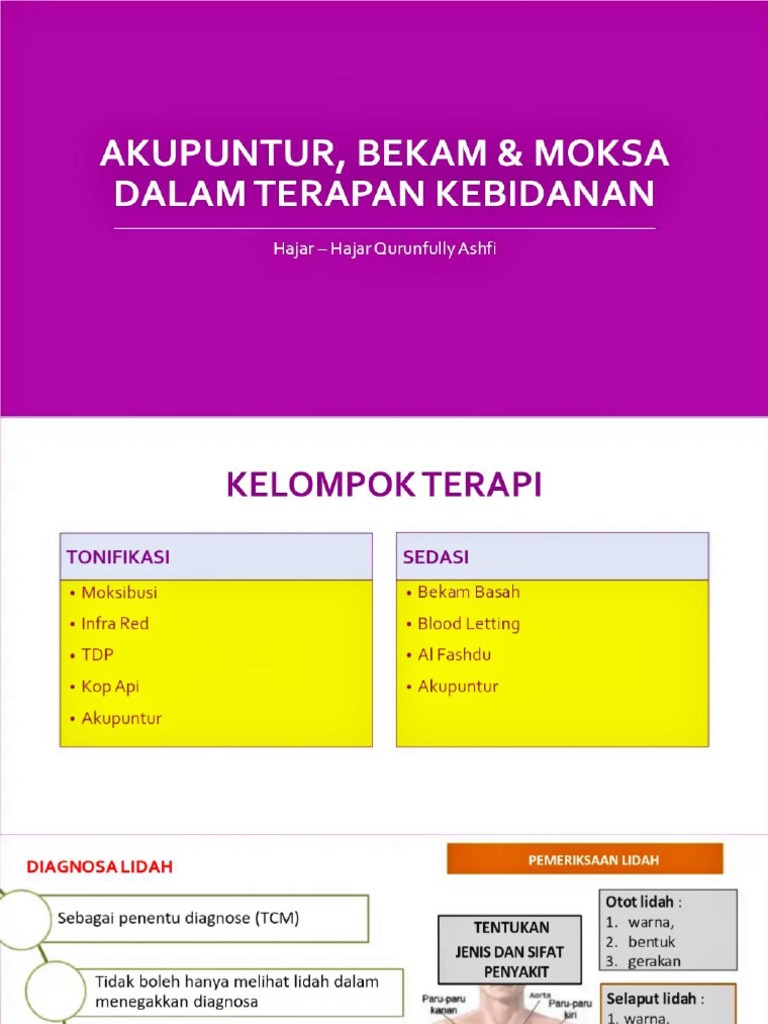 Akupuntur, Bekam & Moksa Dalam Terapan Kebidanan 1 | PDF