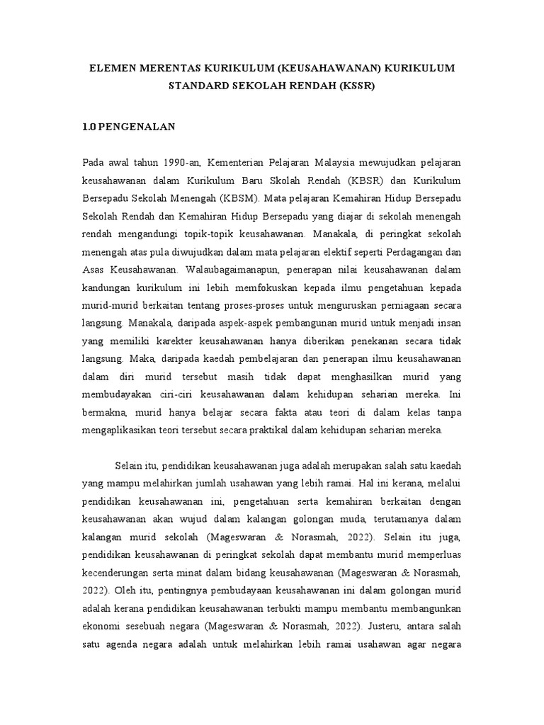 Elemen Merentas Kurikulum (Full Assignment) | PDF Elemen Merentas Kurikulum (Full Assignment) | PDF