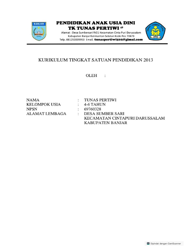 KTSP Paud New | PDF
