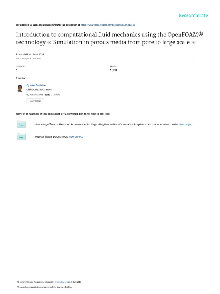 OPENFOAM FORMATION v5-1-EN | PDF | Wetting | Computer File
