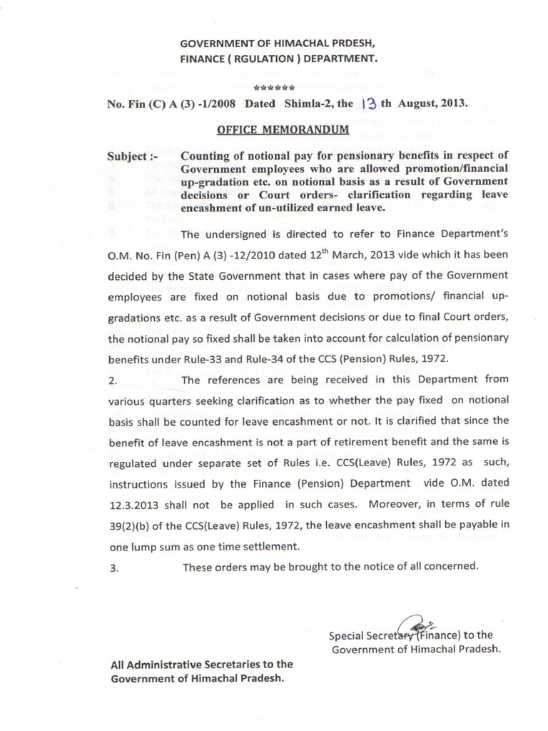 Earned Leave One Time Settlement | PDF