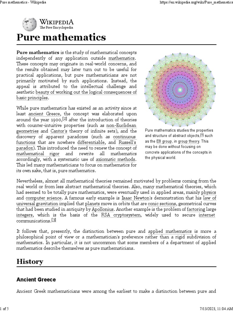 Pure Mathematics | PDF | Pure Mathematics | Mathematics