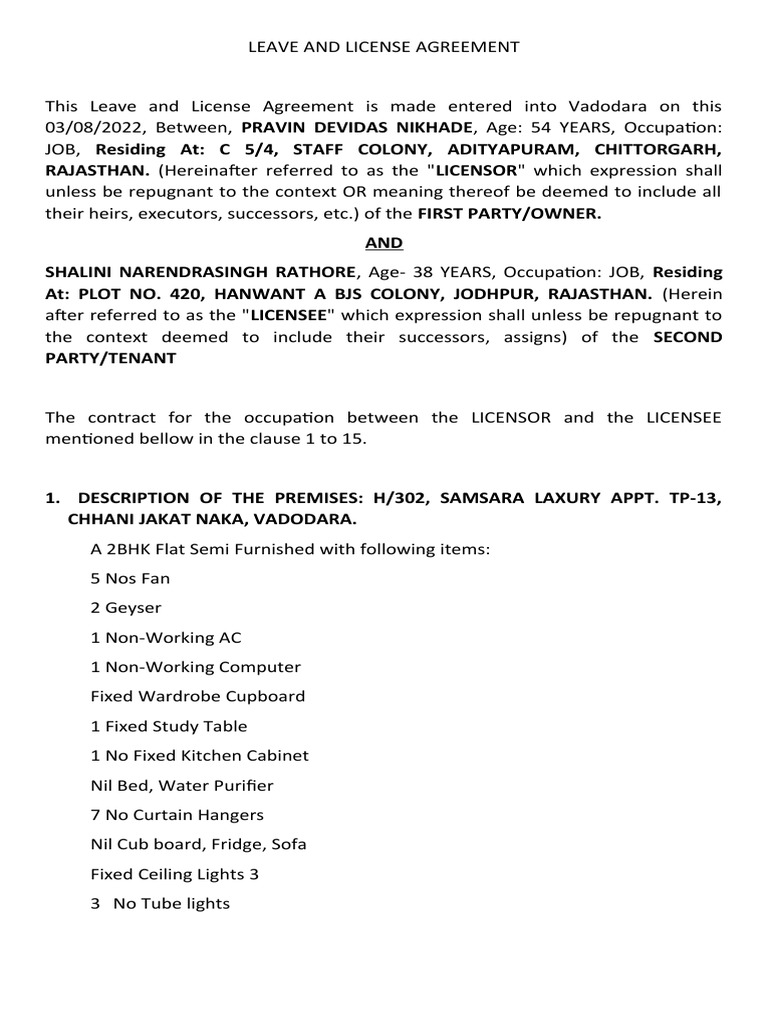 New Microsoft Word Document | PDF | Landlord | License
