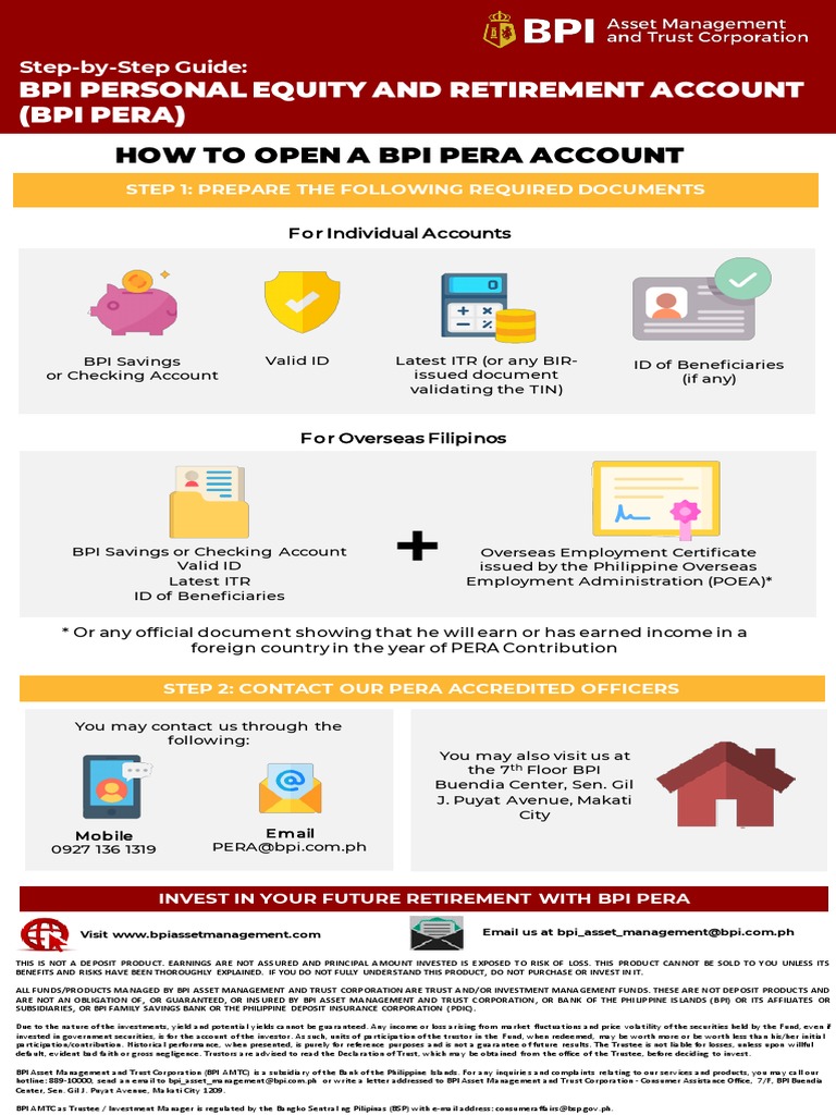 How To Open A BPI PERA Account | PDF | Investing | Financial Services
