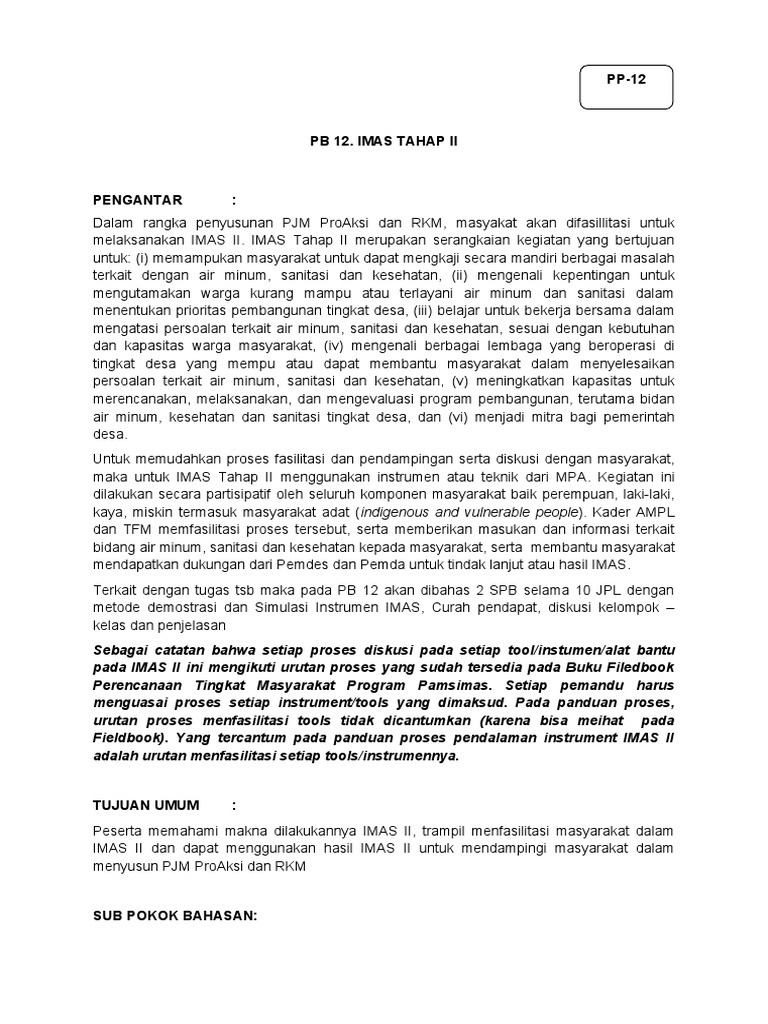 PP 12. Imas Ii | PDF