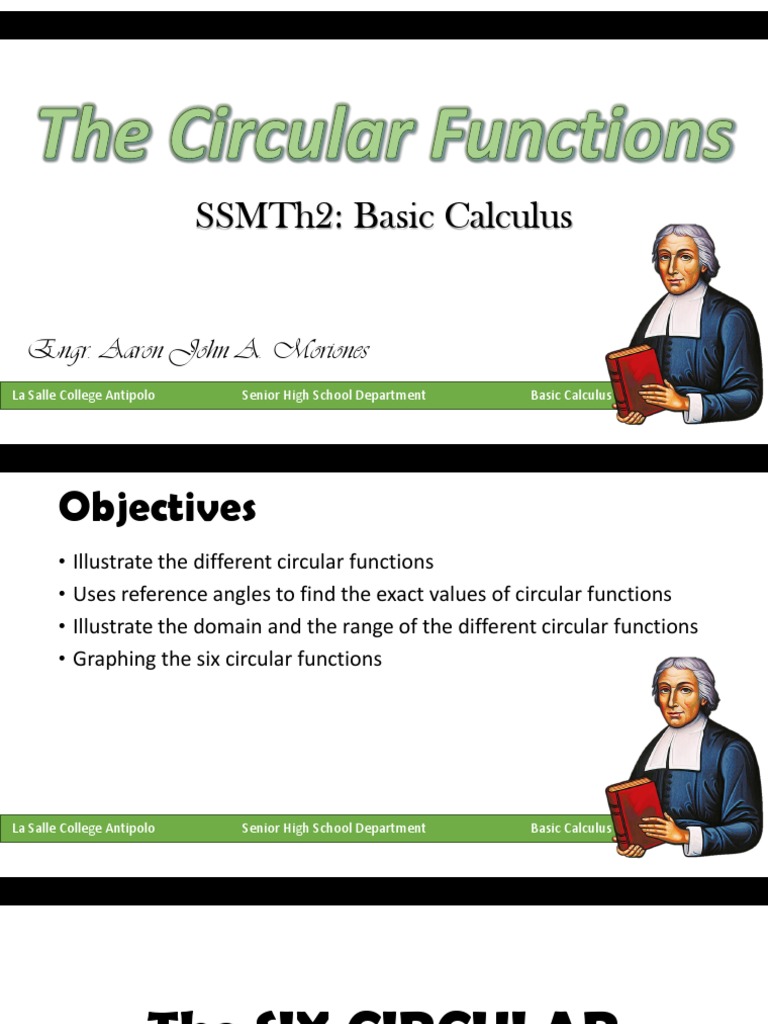 The Circular Functions (Part 1) | PDF | Trigonometric Functions | Trigonometry