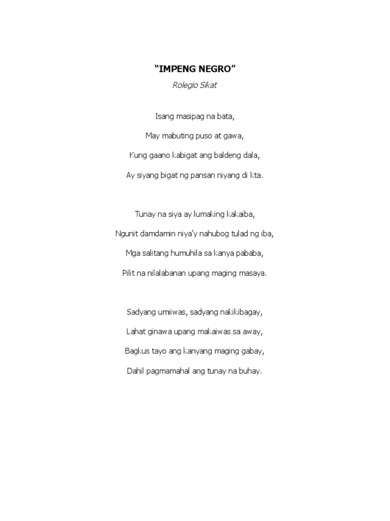 Filipino Poems | PDF