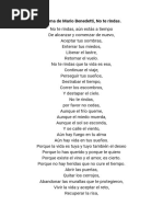 No Te Rindas - Mario Benedetti | PDF | Poesía