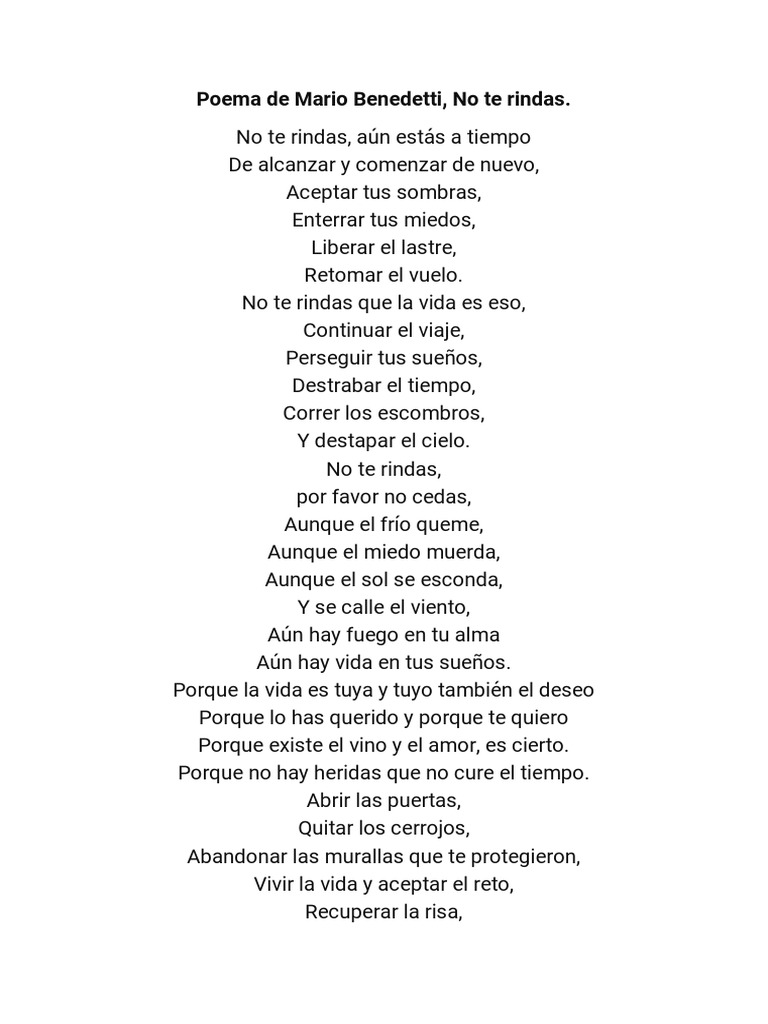 Poema de Mario Benedetti | PDF
