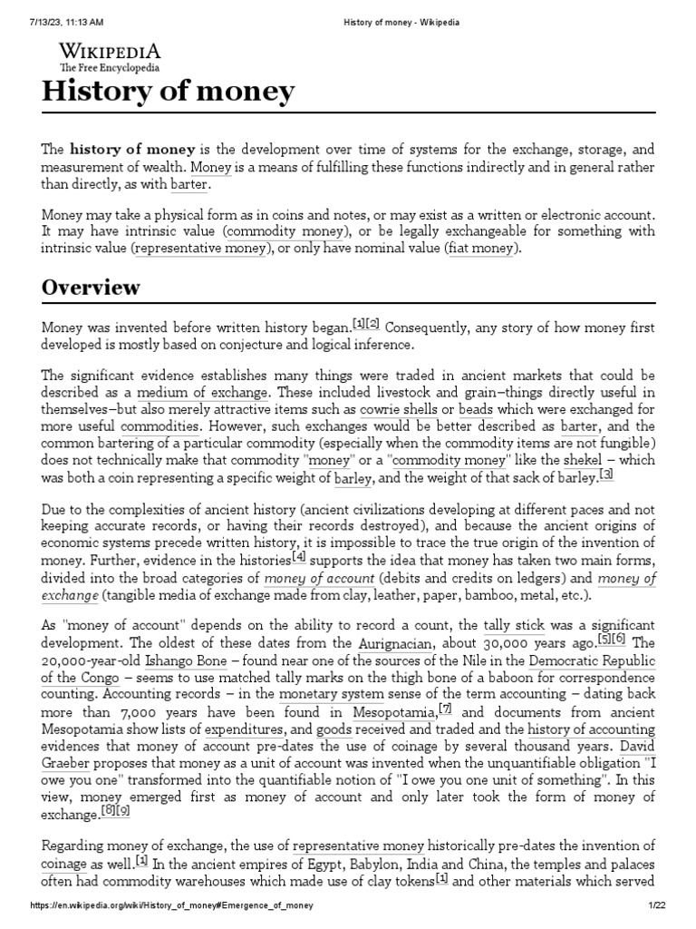 History of Money | Download Free PDF | Money Supply | Money