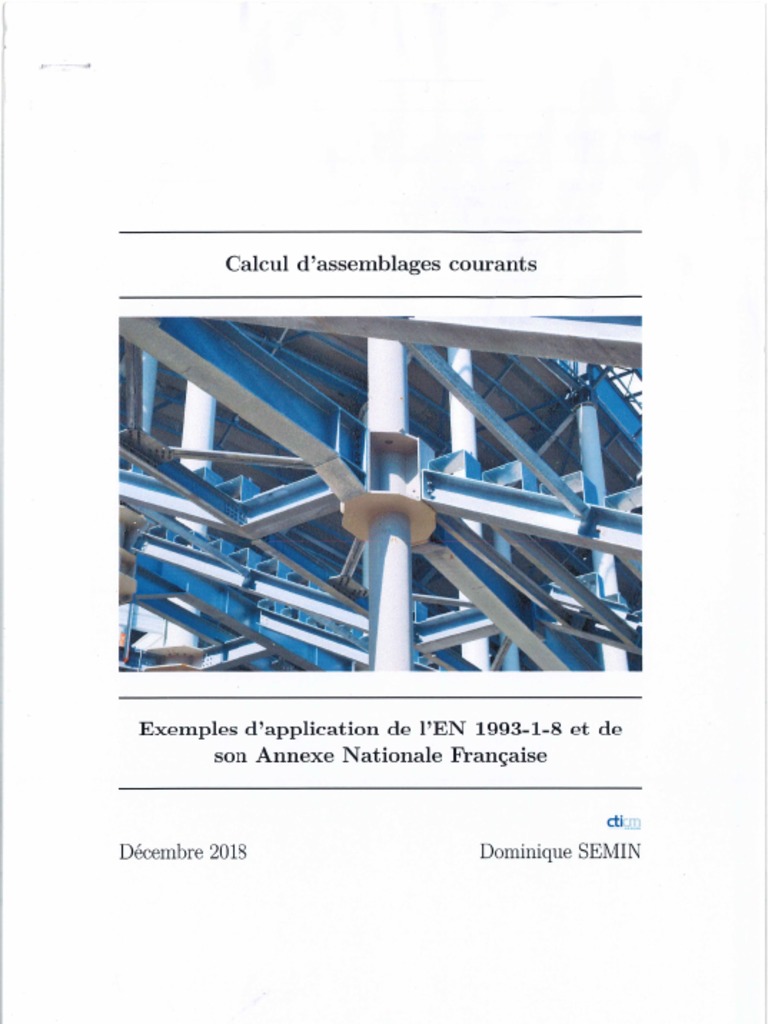 Formation CTICM - Calcul D'assemblages Courants - Exemples D'application | PDF