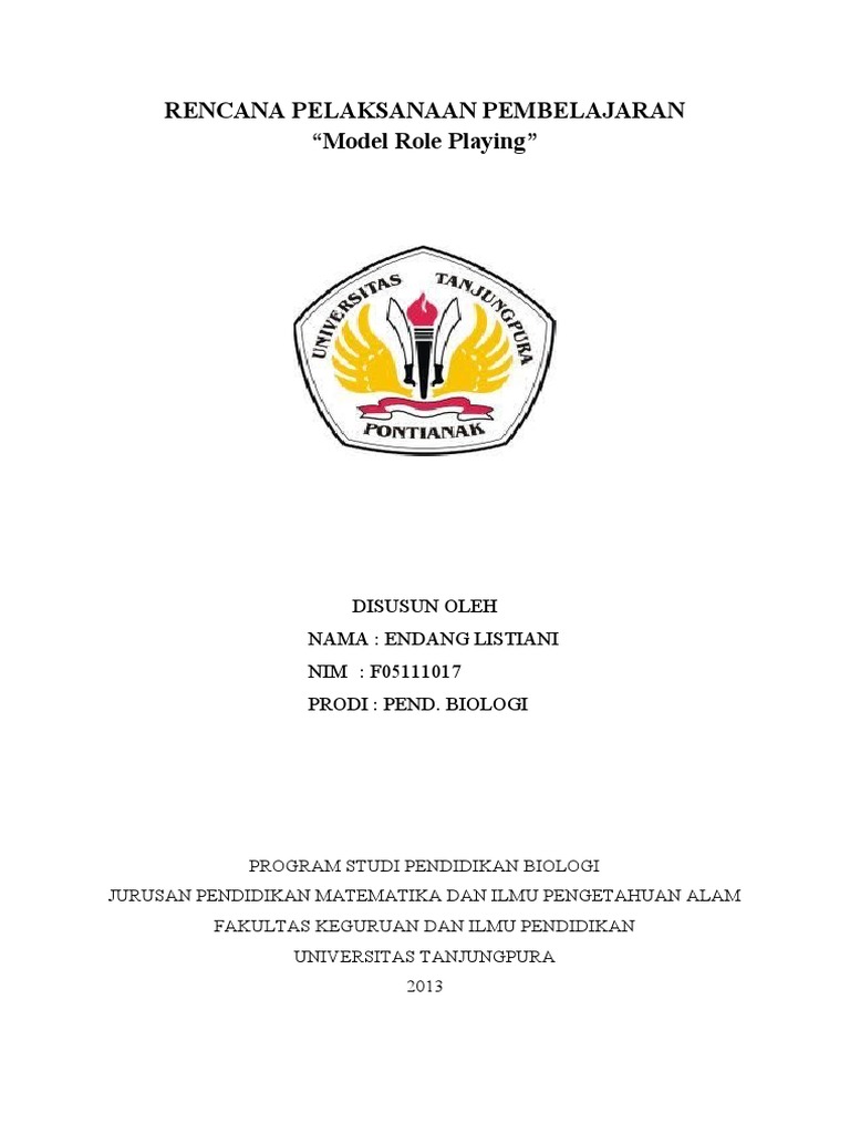 RPP Pembelajaran Role Playing IPA Terpadu | PDF