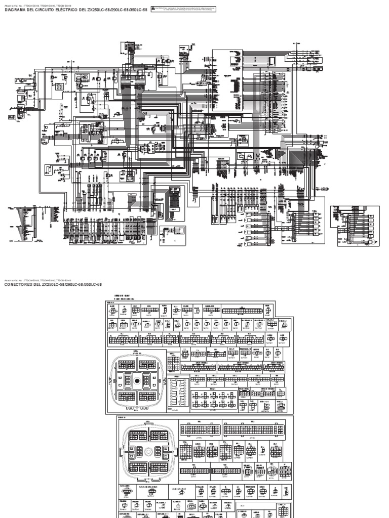 ZX250LC-5B, ZX250LCN-5B Esquemas (Circuits - ES) | PDF