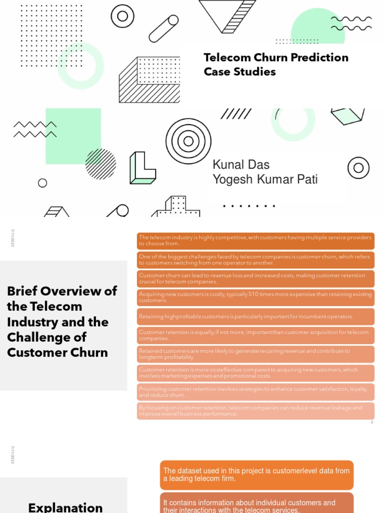 Telecom Churn Prediction Case Studies: Kunal Das Yogesh Kumar Pati ...