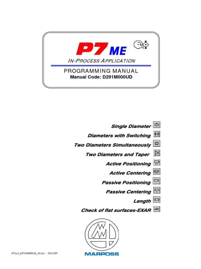 P7ME In-Process Programming Manual | PDF | Parameter (Computer Programming) | Reliability ...