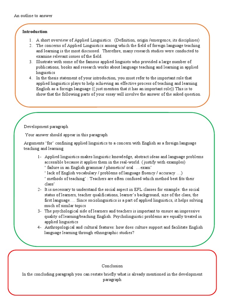 Essay Applied Linguistics | PDF | Linguistics | English As A Second Or Foreign Language