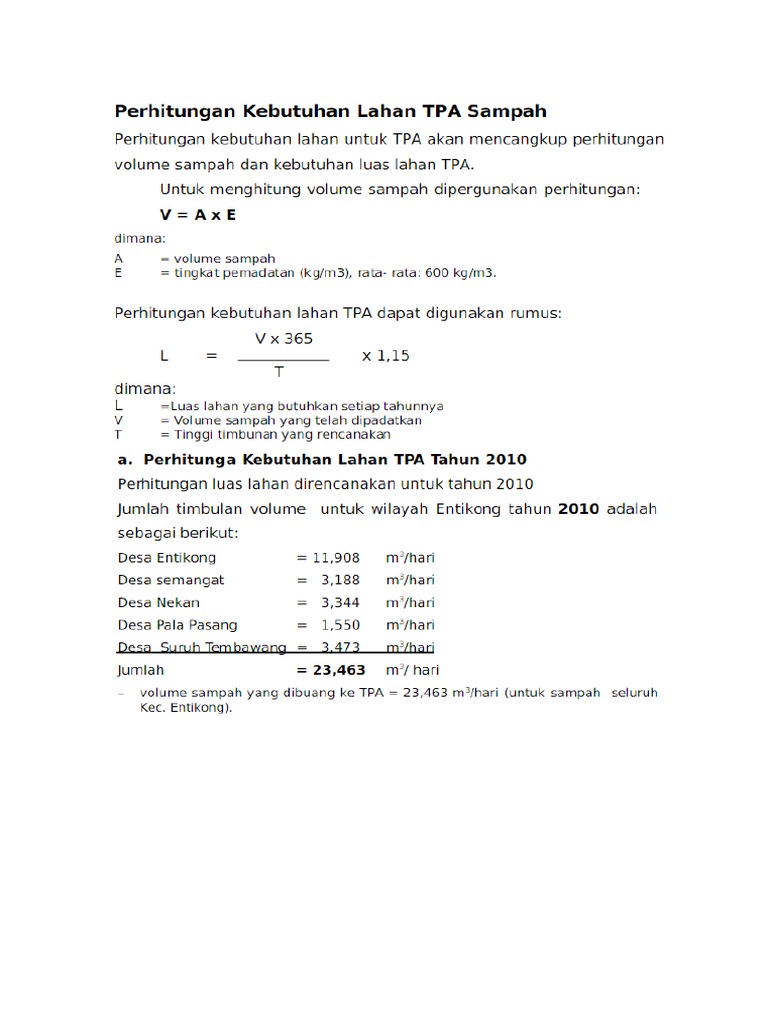 Form Nota Desain Tpa | PDF