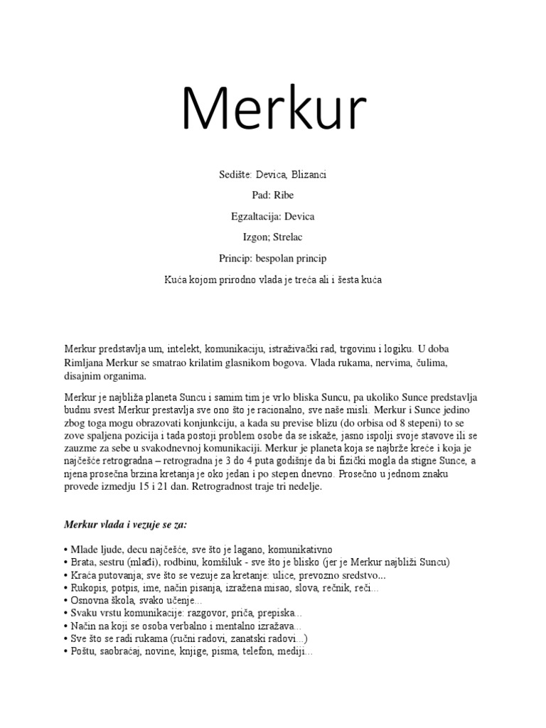Merkur | PDF