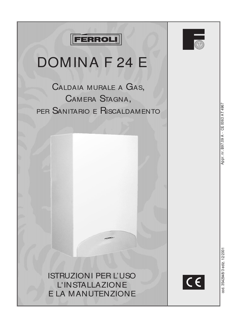 FERROLI Manuale Tecnico Caldaia Murale Gas DOMINA F 24 E | PDF