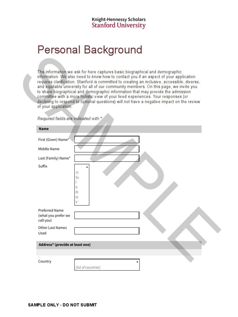 PDF SAMPLE - DO NOT SUBMIT - Knight-Hennessy Scholars Application 2023 ... PDF SAMPLE - DO NOT SUBMIT - Knight-Hennessy Scholars Application 2023 ...