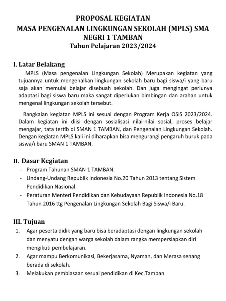 Proposal MPLS SMA 2023/2024 | PDF