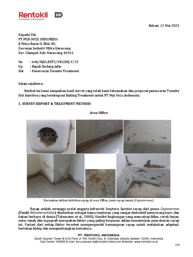 0523 - East2 - Termite Quotation - PT Fuji Oozx Indonesia | PDF