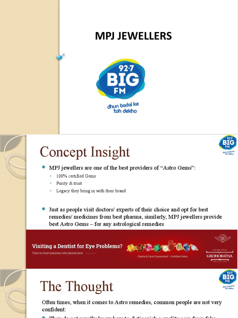 MPJ Jewellers Plan - BIG FM | PDF