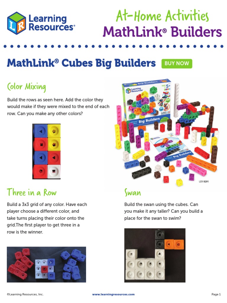 At-Home-Activities-Mathlink-Cubes-Big-Builders | PDF