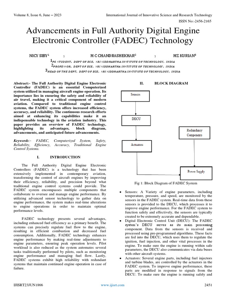 Advancements in FADEC Technology | PDF | Artificial Intelligence | Intelligence (AI) & Semantics