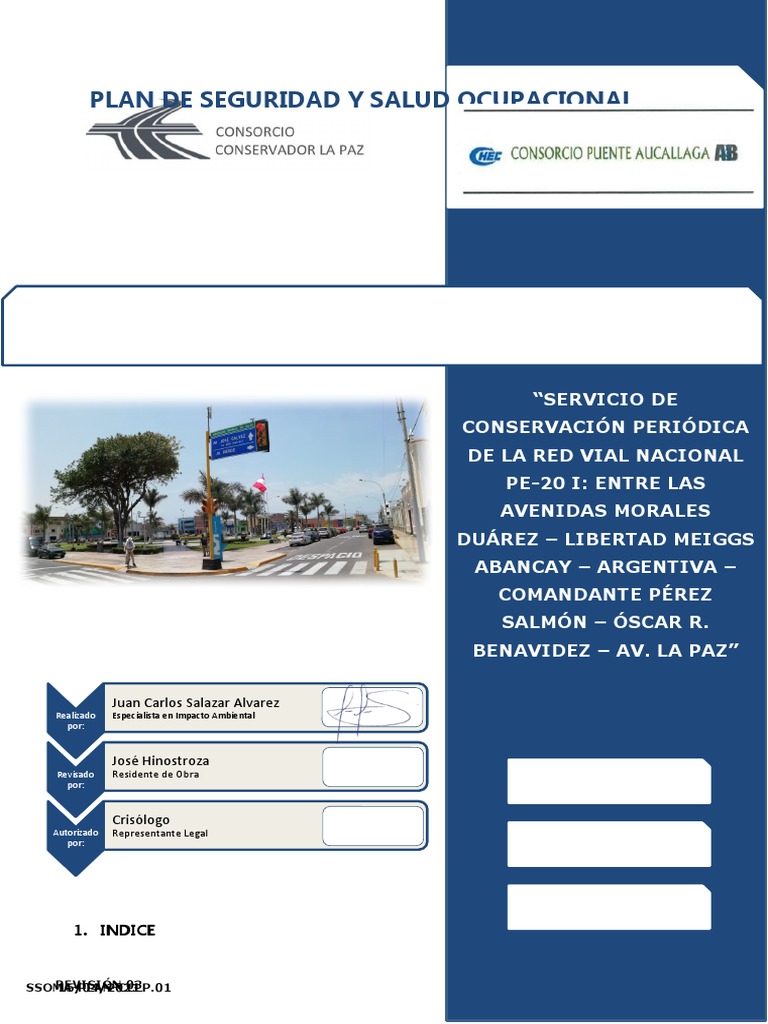 SSOMA-PLAN-CCLP.01 Plan de Seguridad y Salud Ocupacional V.03 | Descargar gratis PDF | Seguridad ...