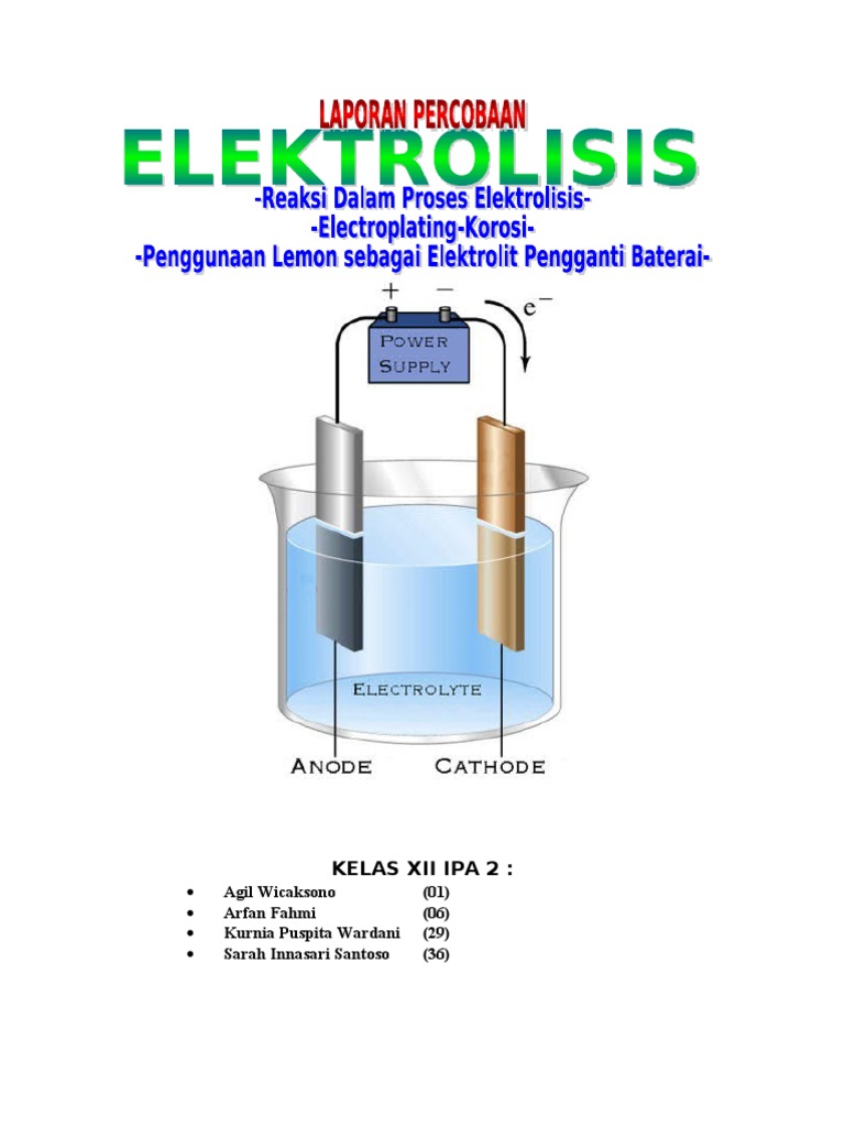Kimia Elektrolisis - Laporan | PDF
