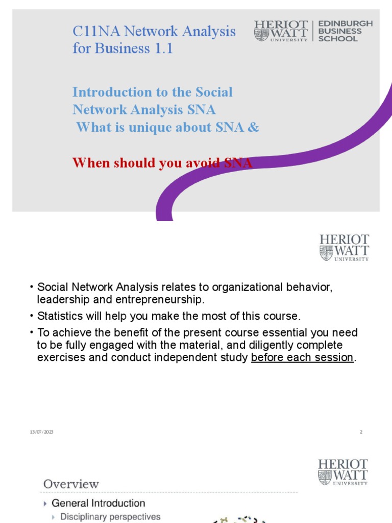 C11NA Network Analysis For Business - 1 - 1 | Download Free PDF | Social Network | Computing
