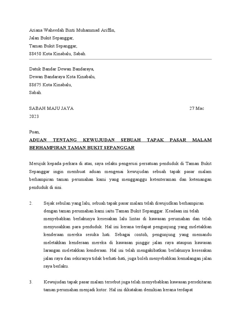 Surat Kiriman Rasmi | PDF