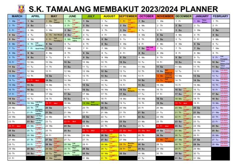 SKTM 2023-2024 Planner | PDF