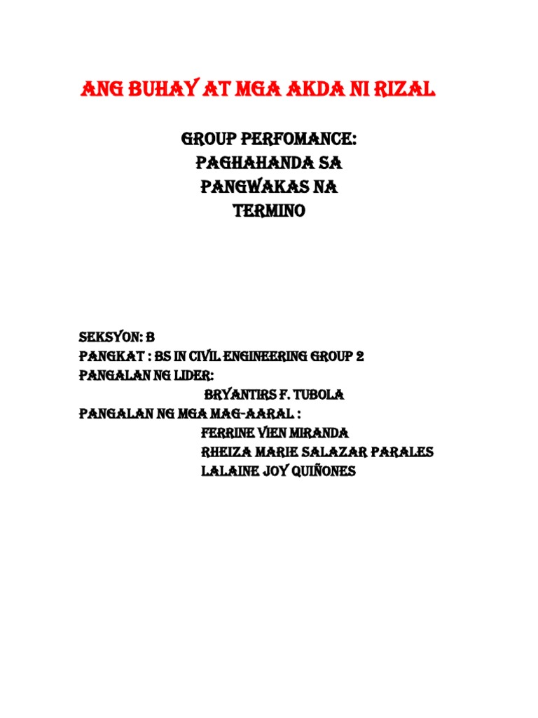 Group Project Essays - BSCE 2 | PDF