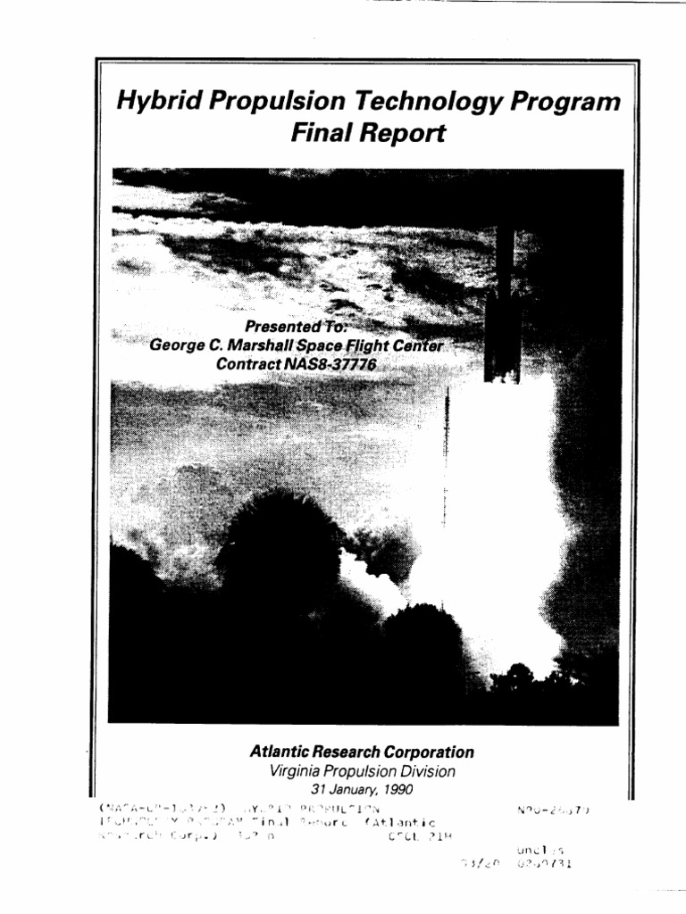 Atlantic Research Hybrid Propulsion Tech Program | PDF | Rocket ...