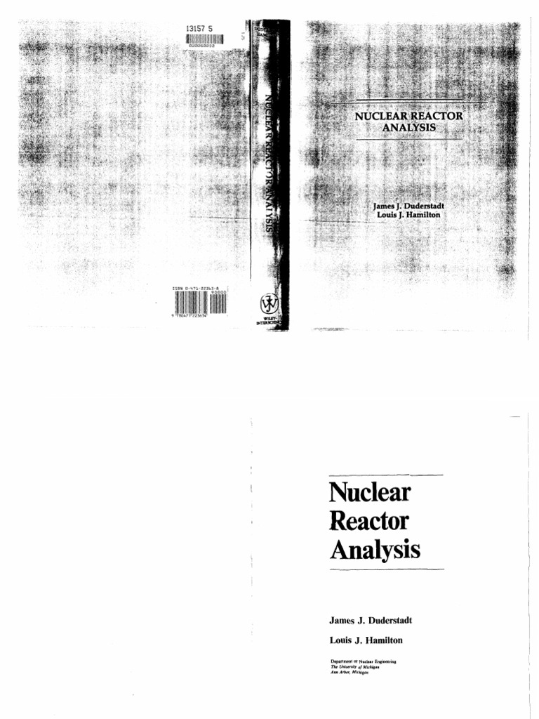 Duderstadt Hamilton Nuclear Reactor Analysis | PDF | Nuclear Reactor | Nuclear Power