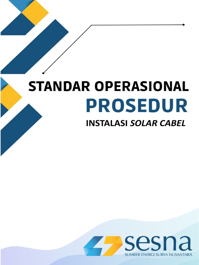 SW - Standar Operasional Prosedur - Instalasi Solar Kabel DC | PDF